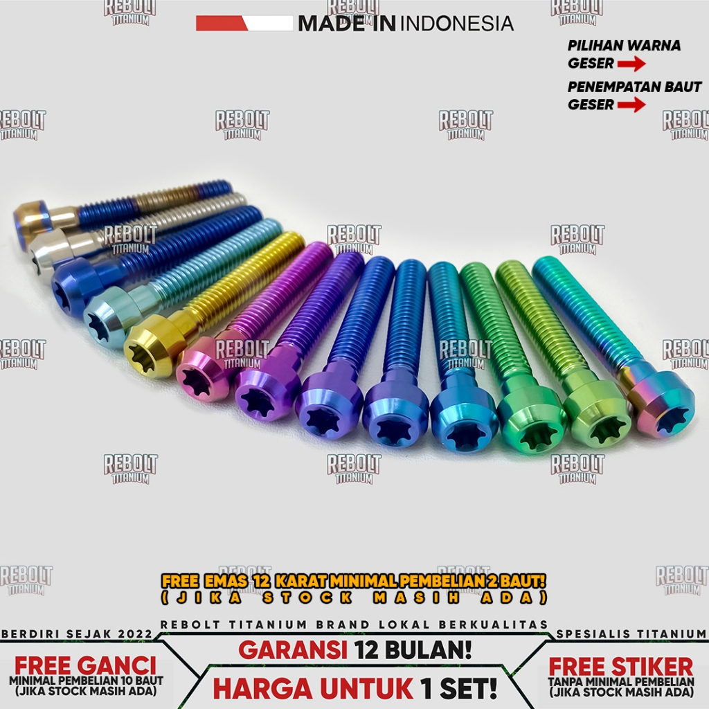 Jual Baut Titanium CVT Beat Deluxe Beat Street New Genio Scoopy ...