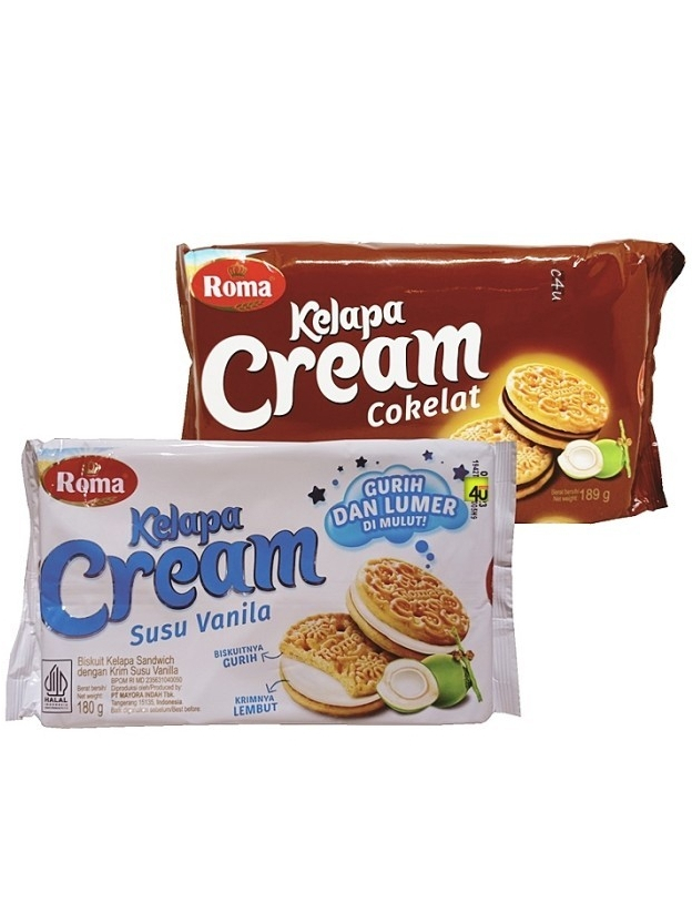 Jual Roma Biskuit Kelapa Cream Chocolate Vanilla | Shopee Indonesia