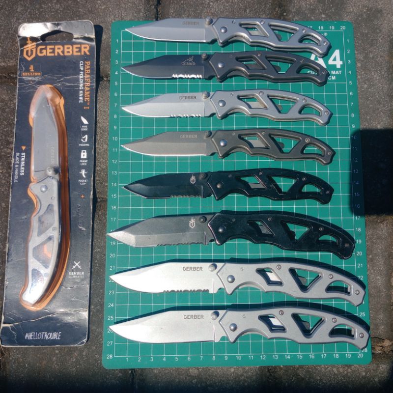 Jual GERBER PARAFRAME Mini 1 2 Frame lock folding knives Titanium ...