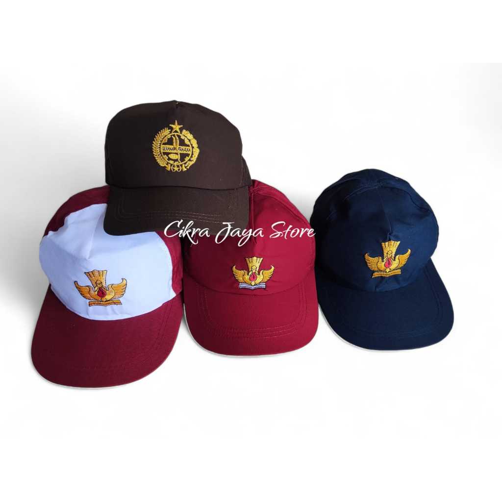 Jual Topi SD/Pramuka Seragam Sekolah Custom Nama | Shopee Indonesia