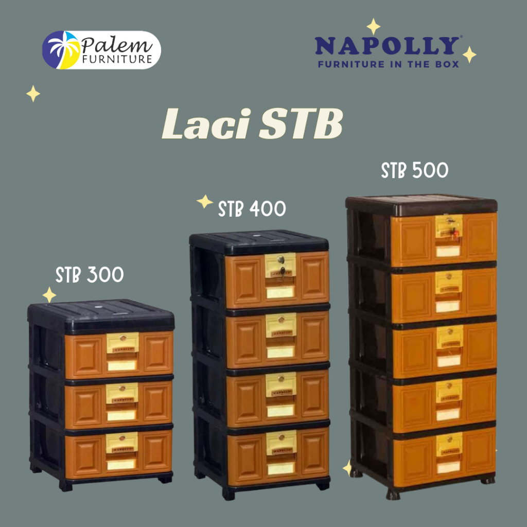 Jual Napolly STB Lemari Plastik Laci 3 , 4 , 5 Susun Serbaguna | Shopee ...