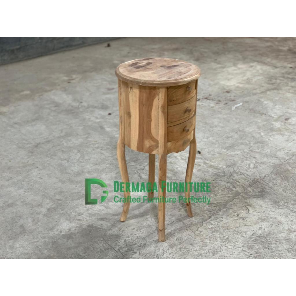 Jual NAKAS CEMPOLONG BULAT 3 LACI KAYU JATI NAKAS MINIMALIS NAKAS SUDUT ...