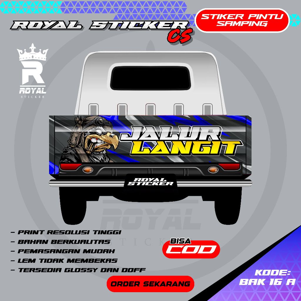 Jual BAK 16-DECAL STICKER BAK BELAKANG PICK UP VARIASI TERBARU MONSTER ...