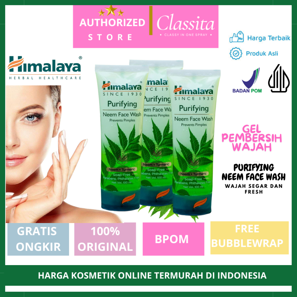 Jual Face Wash Himalaya | Himalaya Neem facial wash | Sabun Jerawat ...