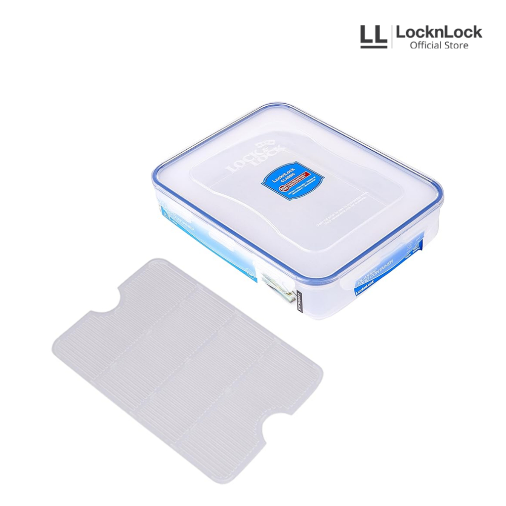 Jual LocknLock Classic Kotak Serbaguna Rectangular Short with Tray 2.7L ...