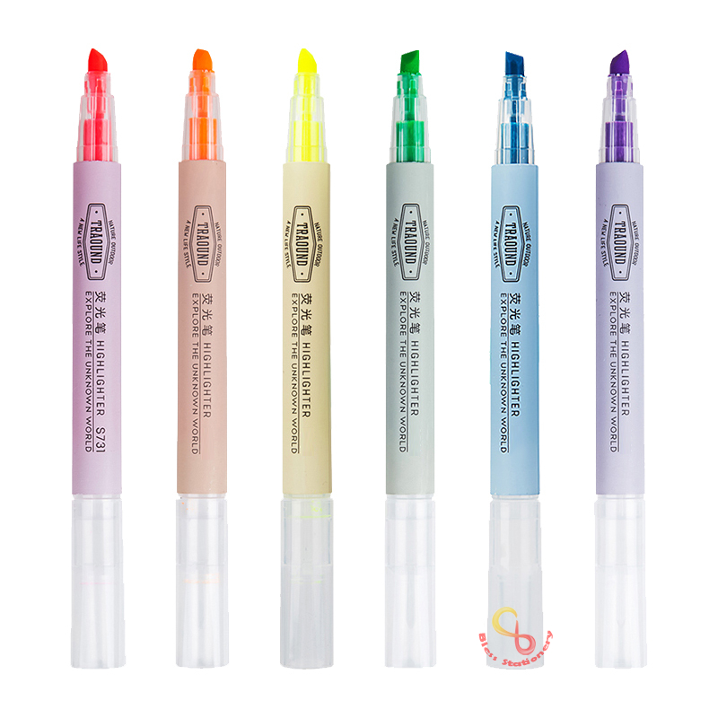 Jual DELI Highlighter Stabilo merk Deli spidol penanda buku Highlighter ...