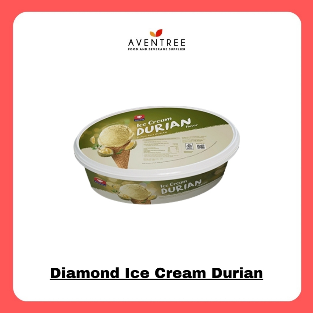 Jual Diamond Ice Cream Durian, Ogura Kacang Merah Ice 700 ml | Shopee ...
