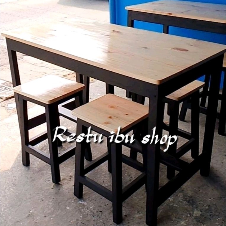 Jual set meja makan,meja Restoran kayu jati Belanda | Shopee Indonesia