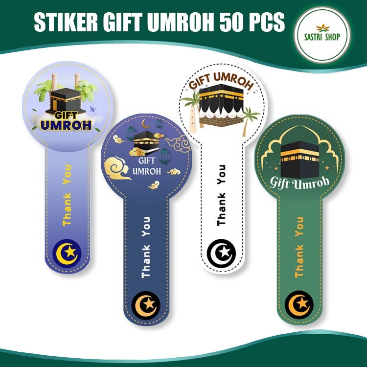 Jual Stiker Segel Gift Umroh Stiker Kemasan Gift Umroh Gift Haji isi 50 ...