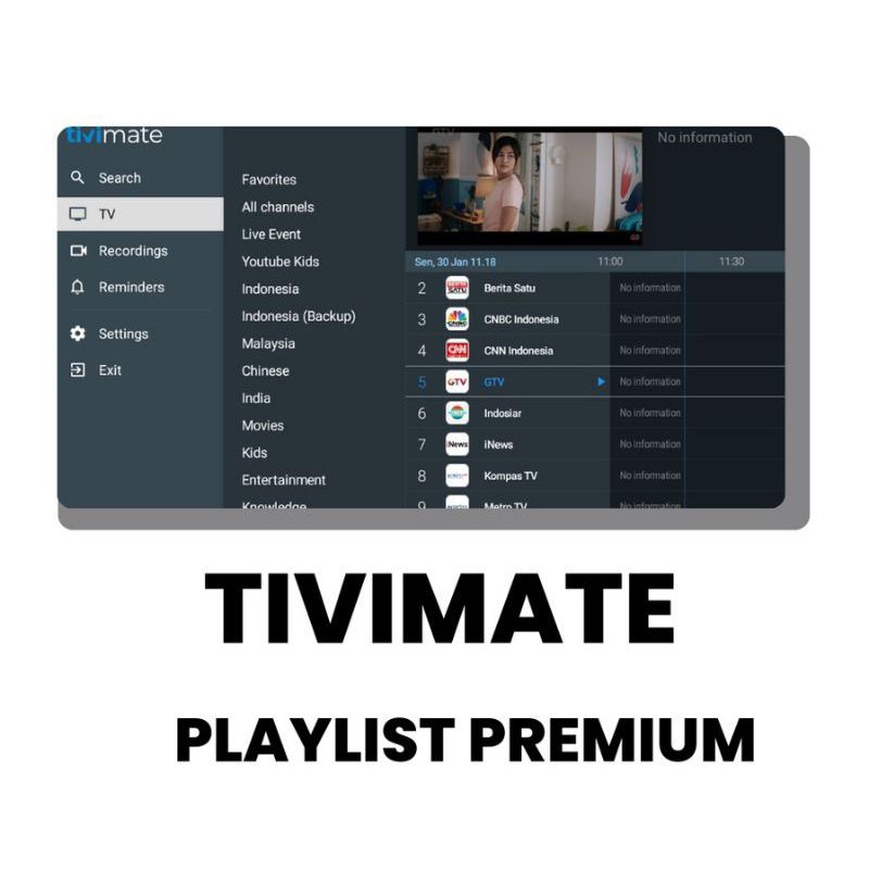 Jual TIVIMATE/OTT/TVMATE/IPTV CHANNEL PREMIUM/LOKAL/LUAR Khusus pembelian 1th. | Shopee Indonesia