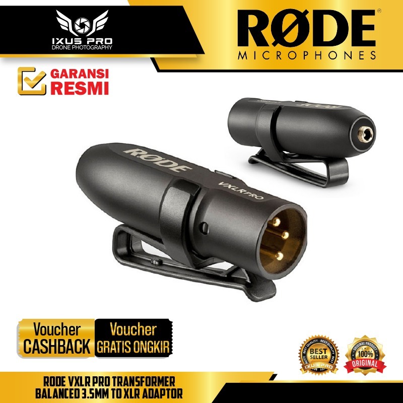 Jual RODE VXLR Pro Transformer Balanced 3.5mm to XLR Adaptor | Shopee ...
