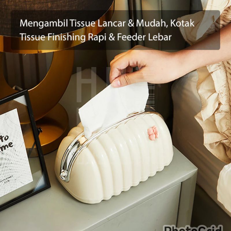 Jual tempat kotak box tissue penyimpanan tissue aesthetic model unik ...