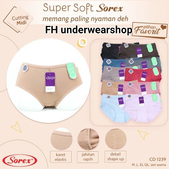 Jual ISI 6 PCS GROSIR SETENGAH LUSIN CD Sorex celana dalam Wanita 1239 supersoft | Shopee Indonesia