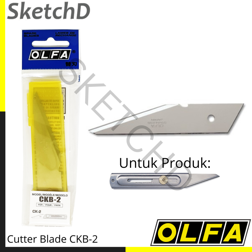 Jual Refil Isi Cutter Craft Knife Blade CKB-2 Olfa mata Pisau ukir ...