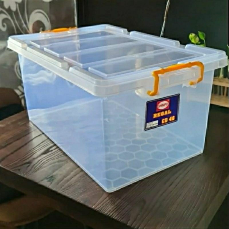 Jual container box bening 46 liter / kotak penyimpanan 46 liter ...
