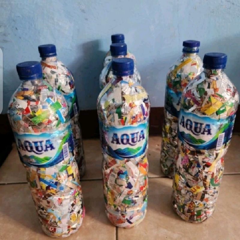 Jual ECOBRICK BOTOL AQUA 1500 ml BERAT 500 g | Shopee Indonesia