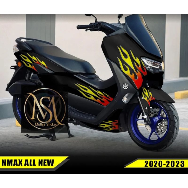 Jual stiker decal nmax new 2023 full body variasi motif api gradasi ...
