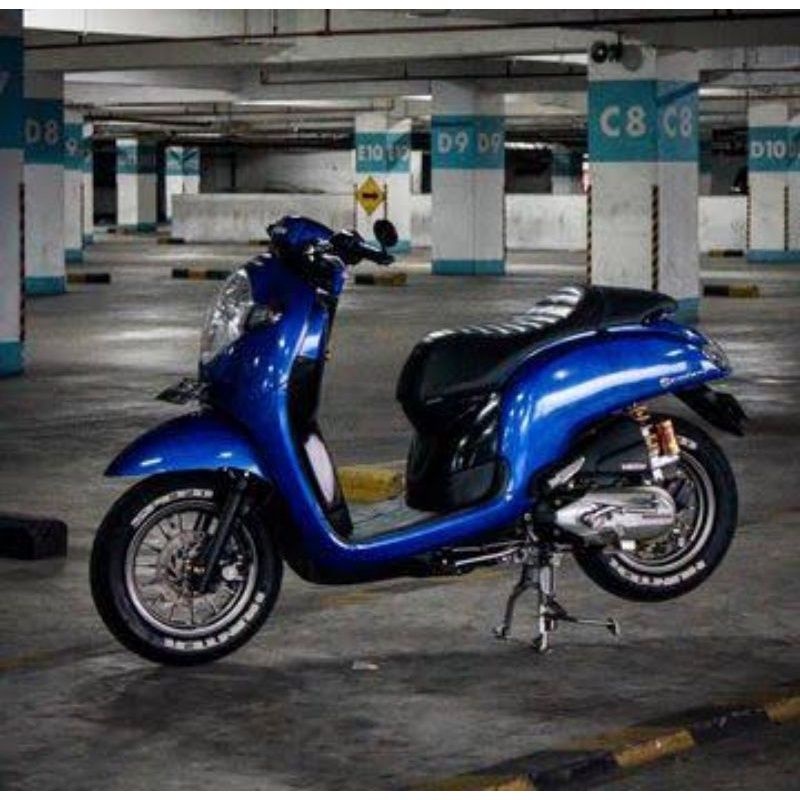 Jual Stiker Skotlet Motor Biru Metalic Candy Sticker Biru Candy ...