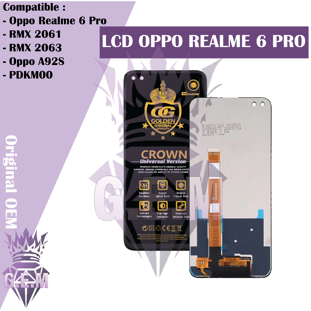 Jual LCD TOUCHSCREEN FULLSET COMPLETE OPPO REALME 6 PRO / Oppo A92S ...