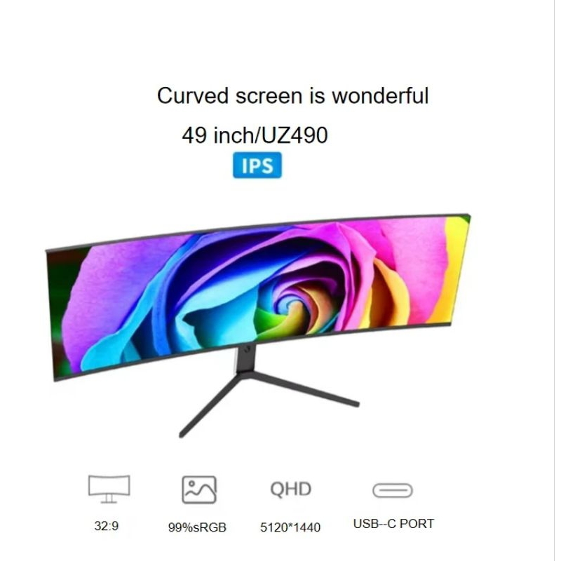 Jual Zeuslap Monitor 49 Inch Curved Gaming Monitor computer OEM 49 inch ...