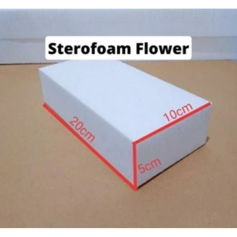 Jual Styrofoam 10x20x5cm / Gabus 10x20x5cm / Styrofoam bunga ...