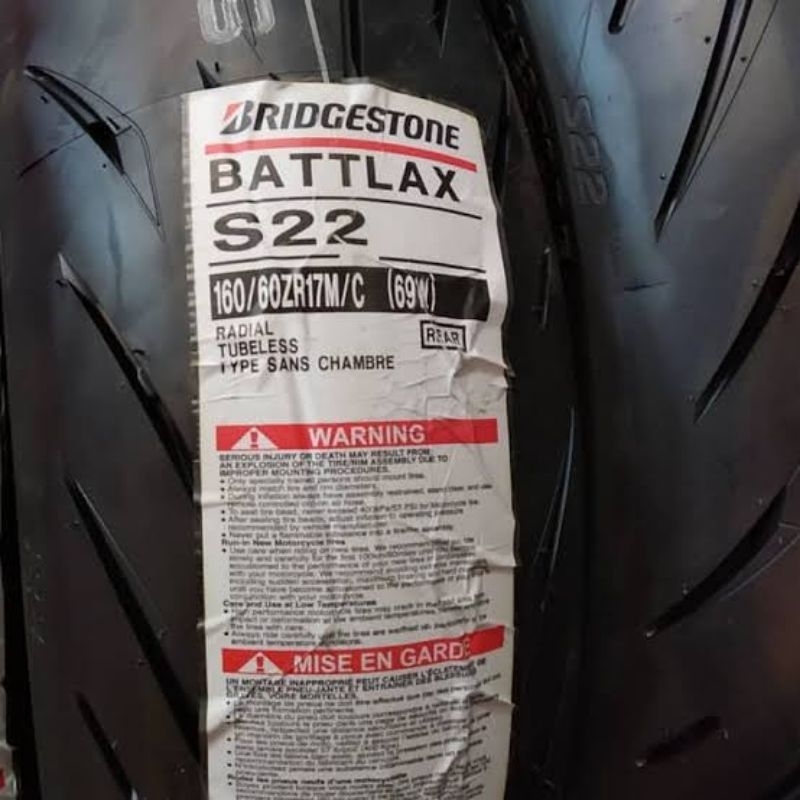 Jual Ban Battlax 160-60-17 S22 Belakang Bridgestone 22 Ninja Sport ...