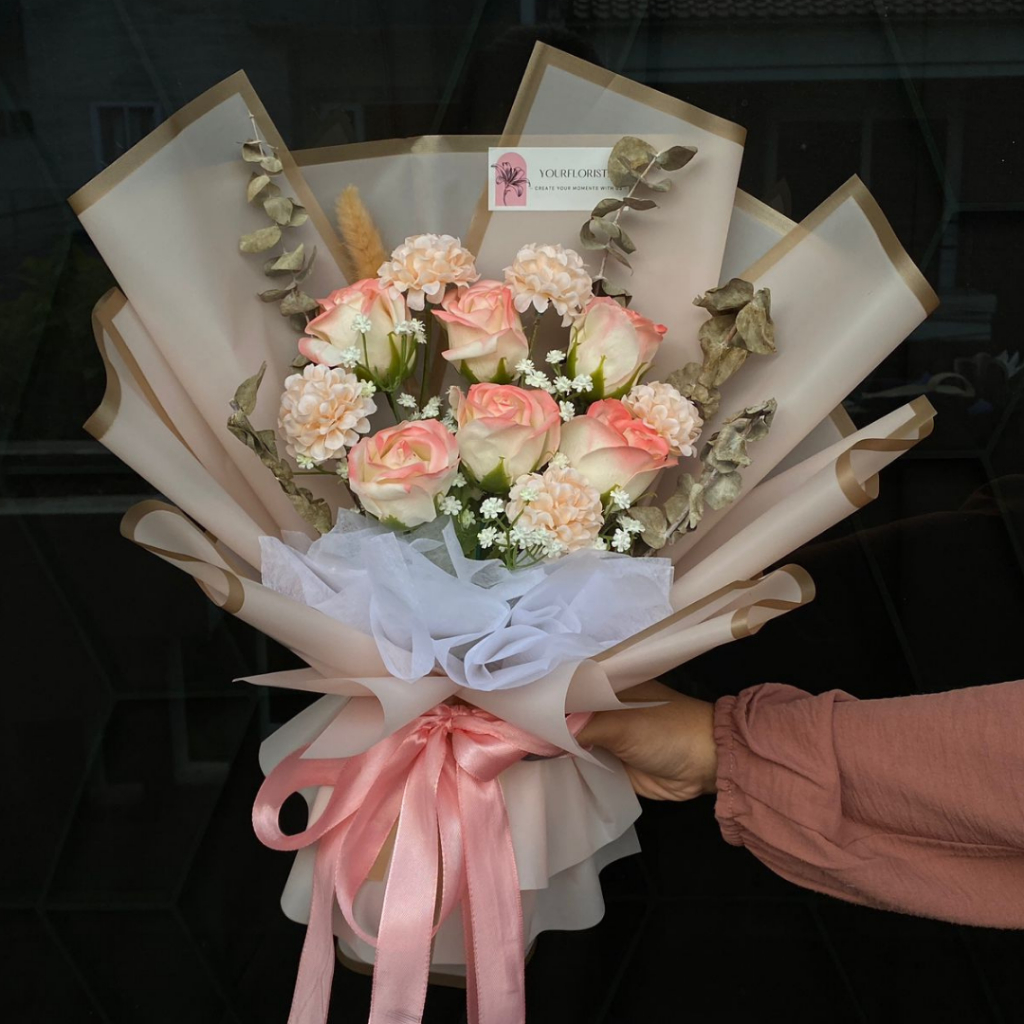Jual SEI ROSELION BOUQUET - Buket Bunga Mawar Sabun Gradasi 6 Tangkai ...