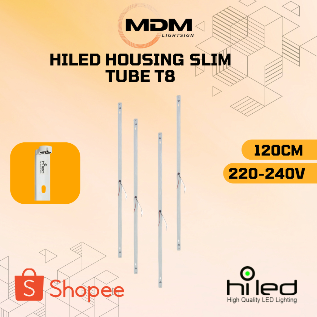 Jual HILED HOUSING SLIM TUBE T8 220-240V (WHITE) | Shopee Indonesia