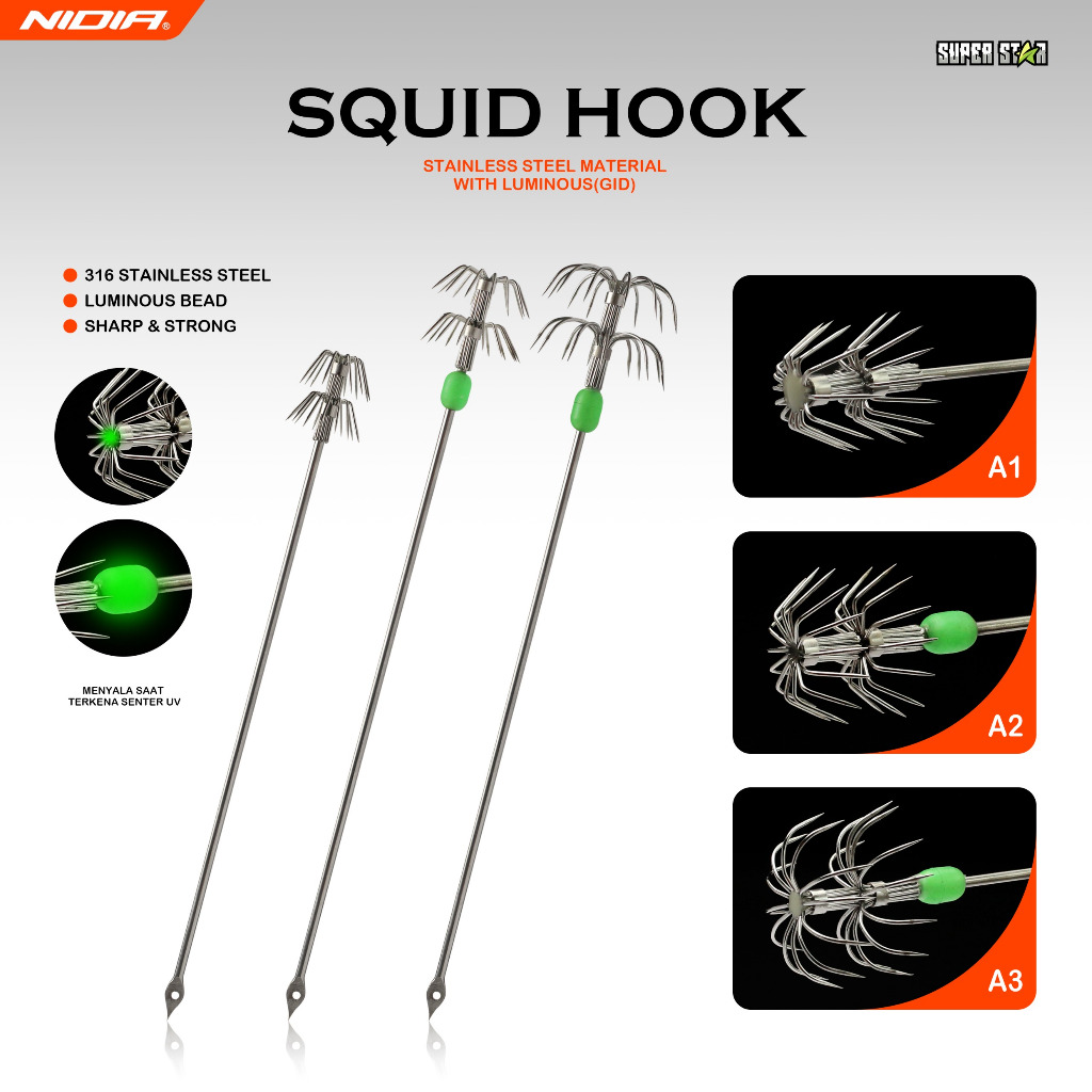 Jual Kail Pancing Cumi - Umbrella Hook - Squid Hook | Kail Cumi Super ...