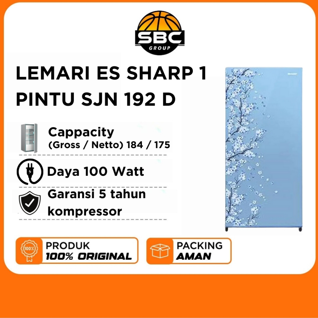 Jual LEMARI ES SHARP 1 PINTU SJN 192 D, 182 D, 162 D | Shopee Indonesia