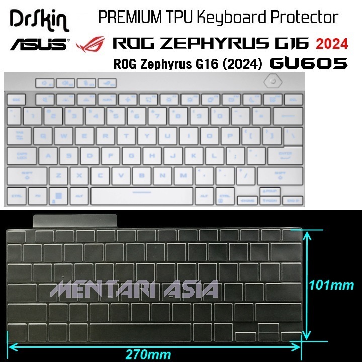 Jual Keyboard Protector ASUS ROG Zephyrus G16 2024 GU605 - DrSkin ...