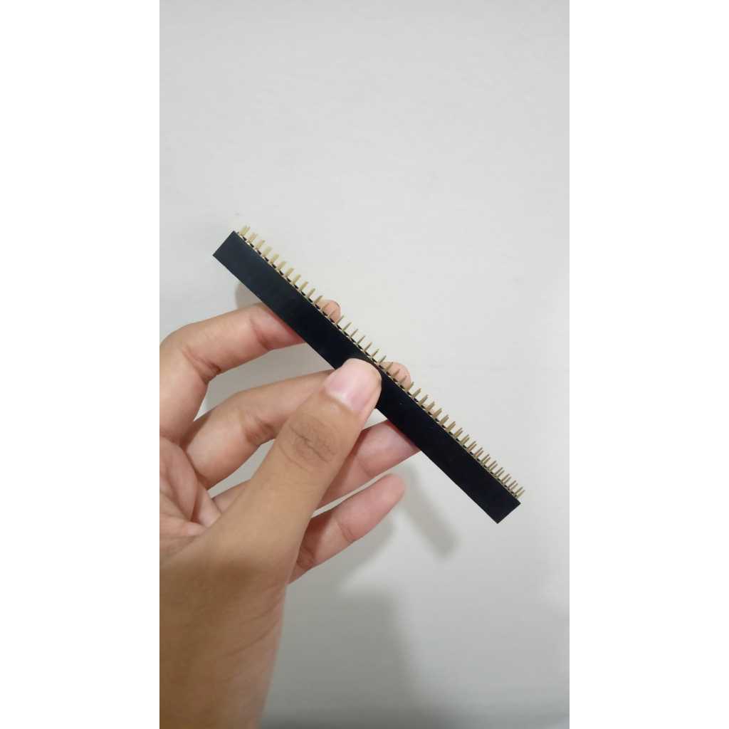 Jual PIN HEADER STRIP FEMALE DOUBLE ROW 2X40 2.54MM BLACK HITAM | Shopee Indonesia