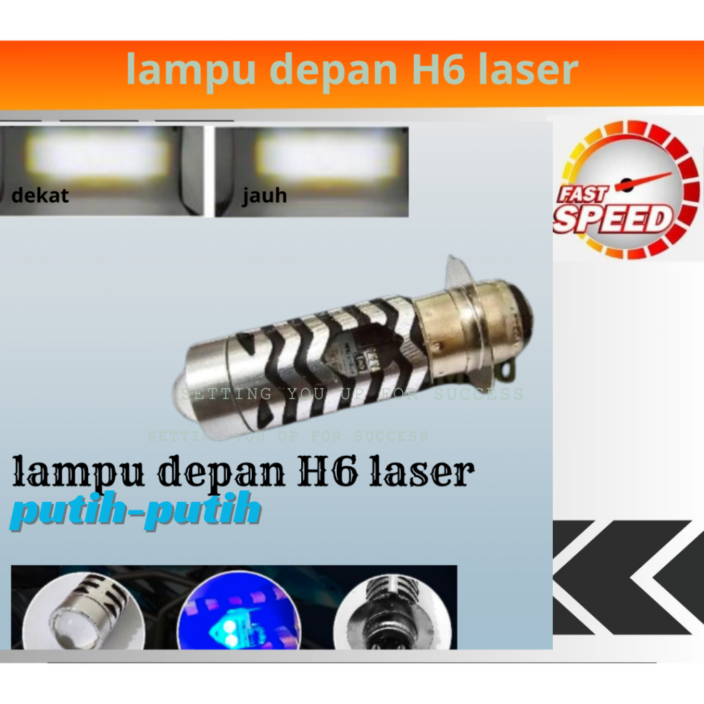 Jual Lampu Led Laser H6 Senja Biru Ac Dc Universal Motor Bebek & Matic ...