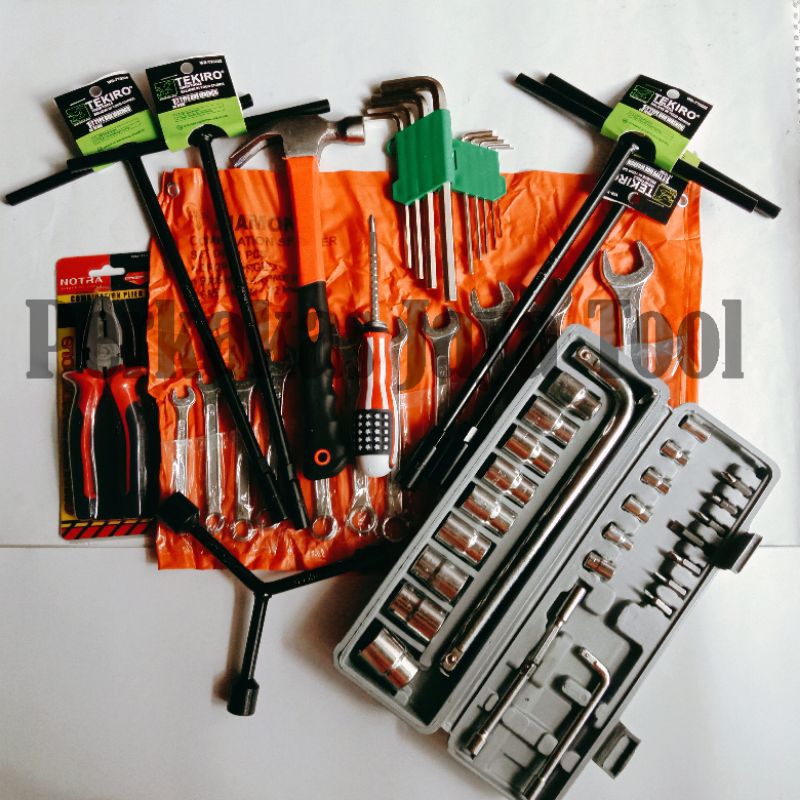 Jual Paket Kunci Ring Pas + Kunci L + Kunci T + Kunci Sok + Palu ...
