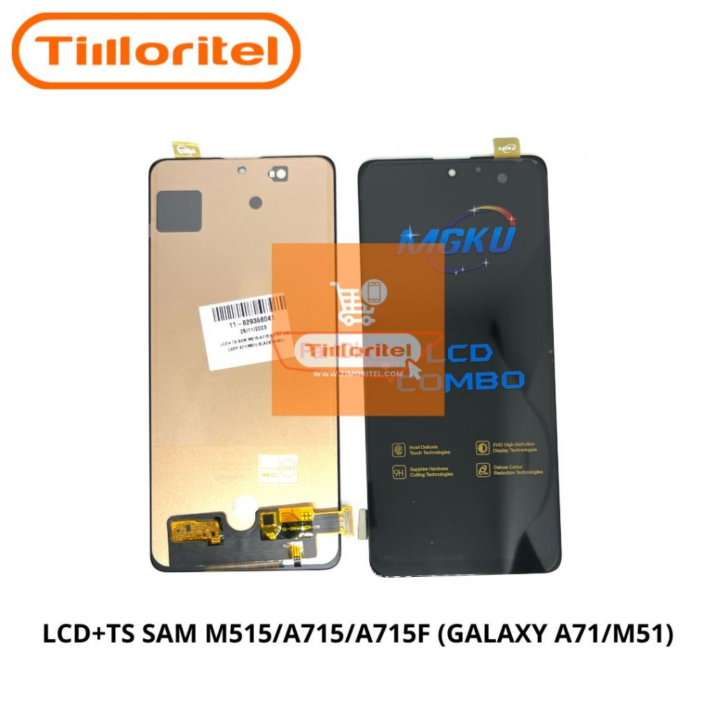 Jual LCD+TS SAM M515/A715/A715F (GALAXY A71/M51) BLACK | Shopee Indonesia