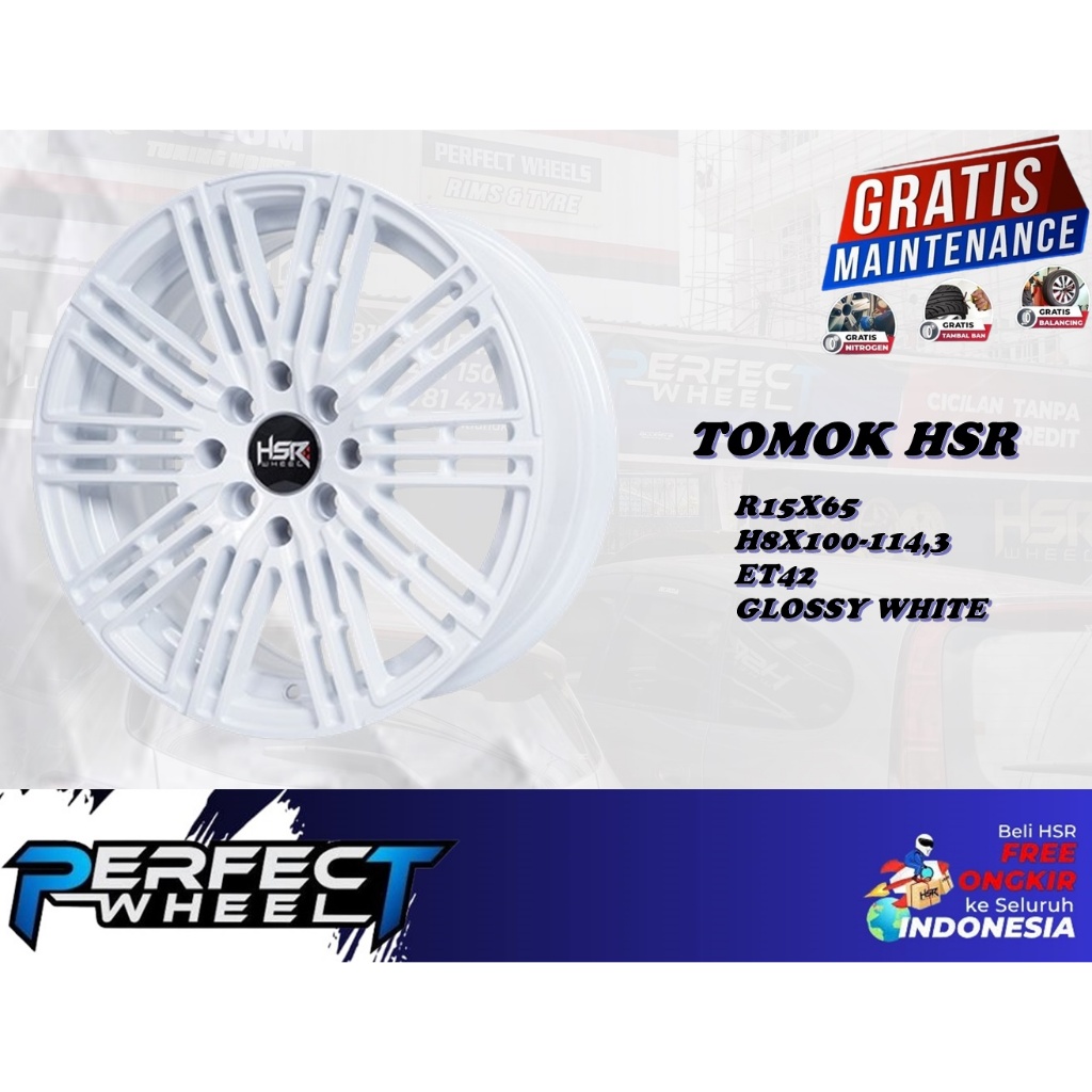 Jual Velg Ring 15 Harga Promo HSR Tomok Baut 8x100-114,3 Offset 42 ...
