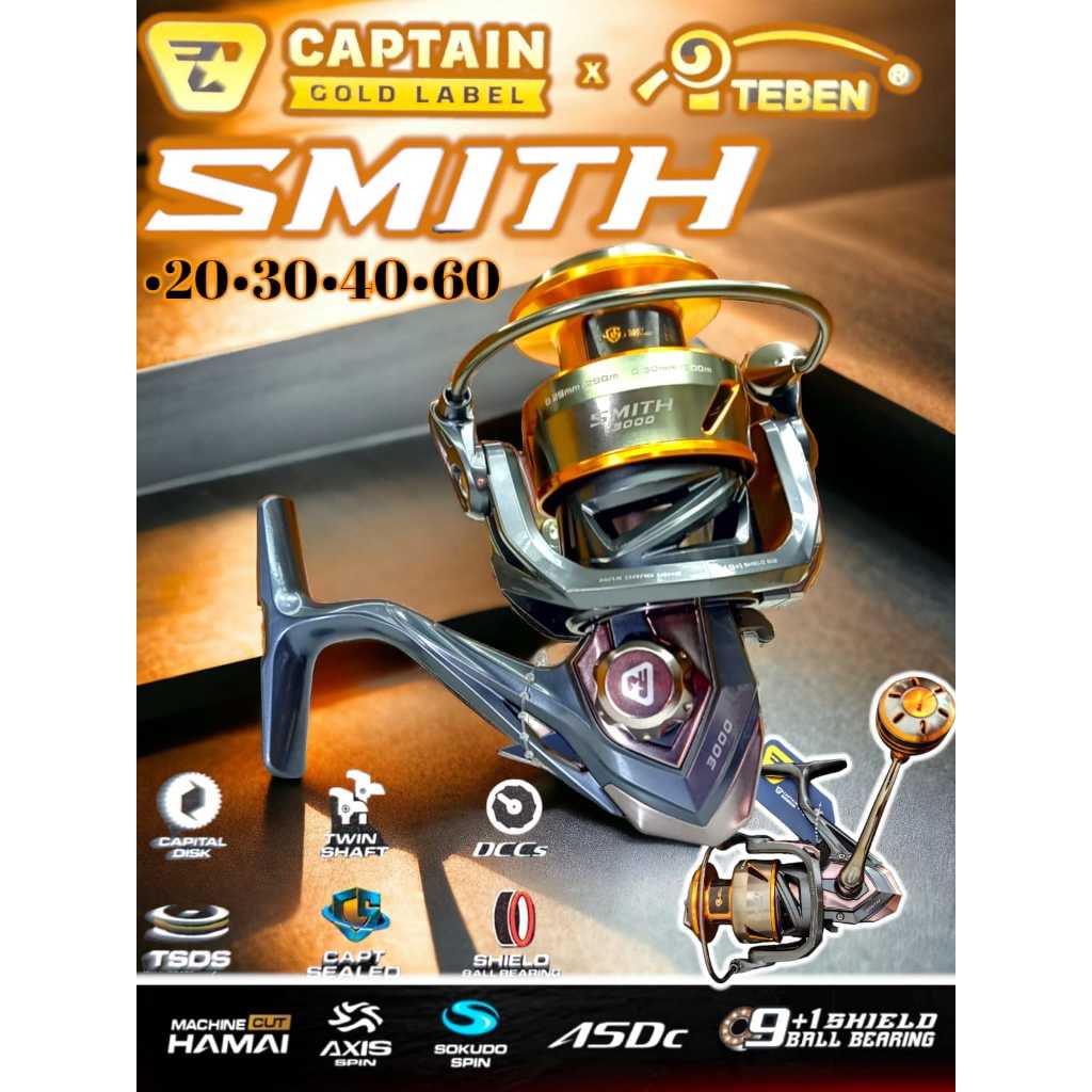 Jual Reel SPINNING CAPTAIN SMITH (SALTWATER GAME) | Shopee Indonesia