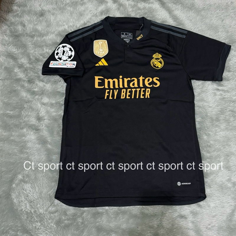 Jual ( FULL PATCH UCL ) real Madrid third 2023-2024 Import go Thailand ...