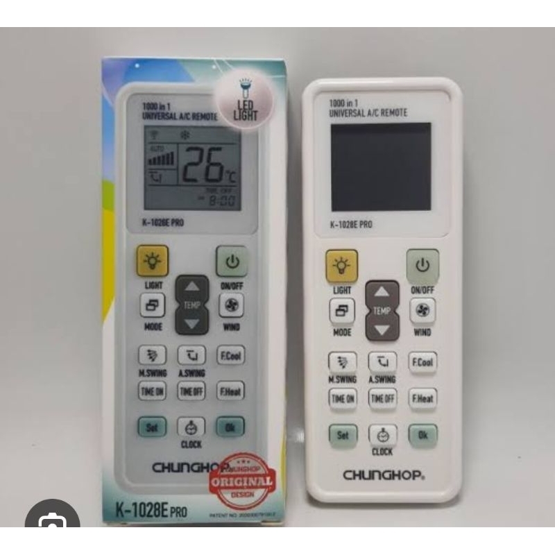 Jual REMOT AC MULTI / REMOTE AC UNIVERSAL CHUNGHOP K-1028EPRO COCOK ...