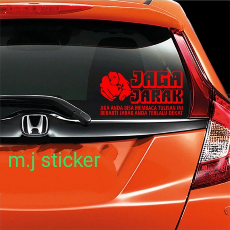 Jual sticker kaca mobil sticker mobil jaga jarak terbaru awet bagus ...