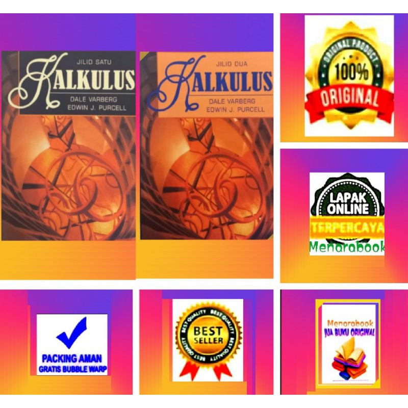 Jual {Original}. Kalkulus Edisi 7 Jilid 1 & 2 - Dale Varberg , Edwin J ...