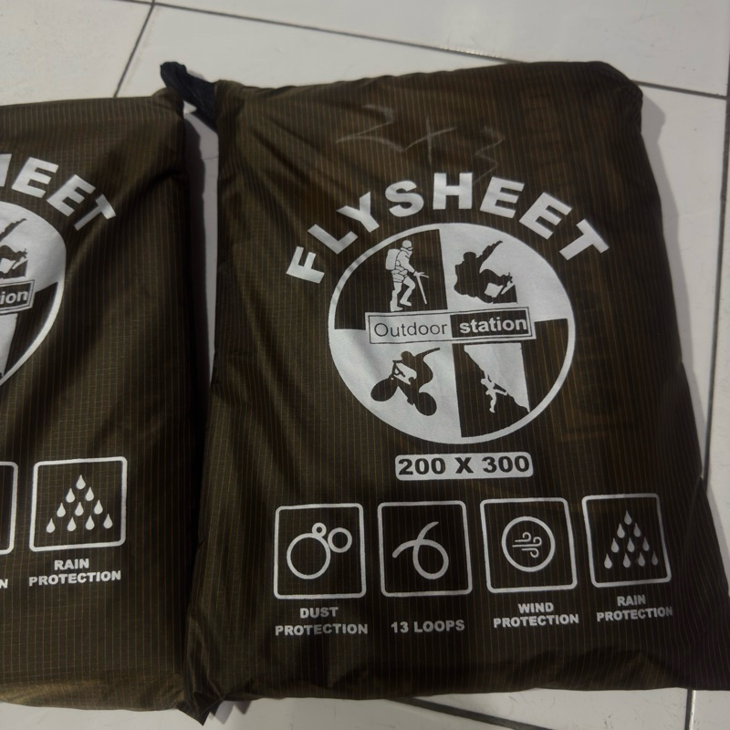 Jual flysheet bushcraft fly sheet 4 x 6 meter 3x4 m bahan wp waterproof ...