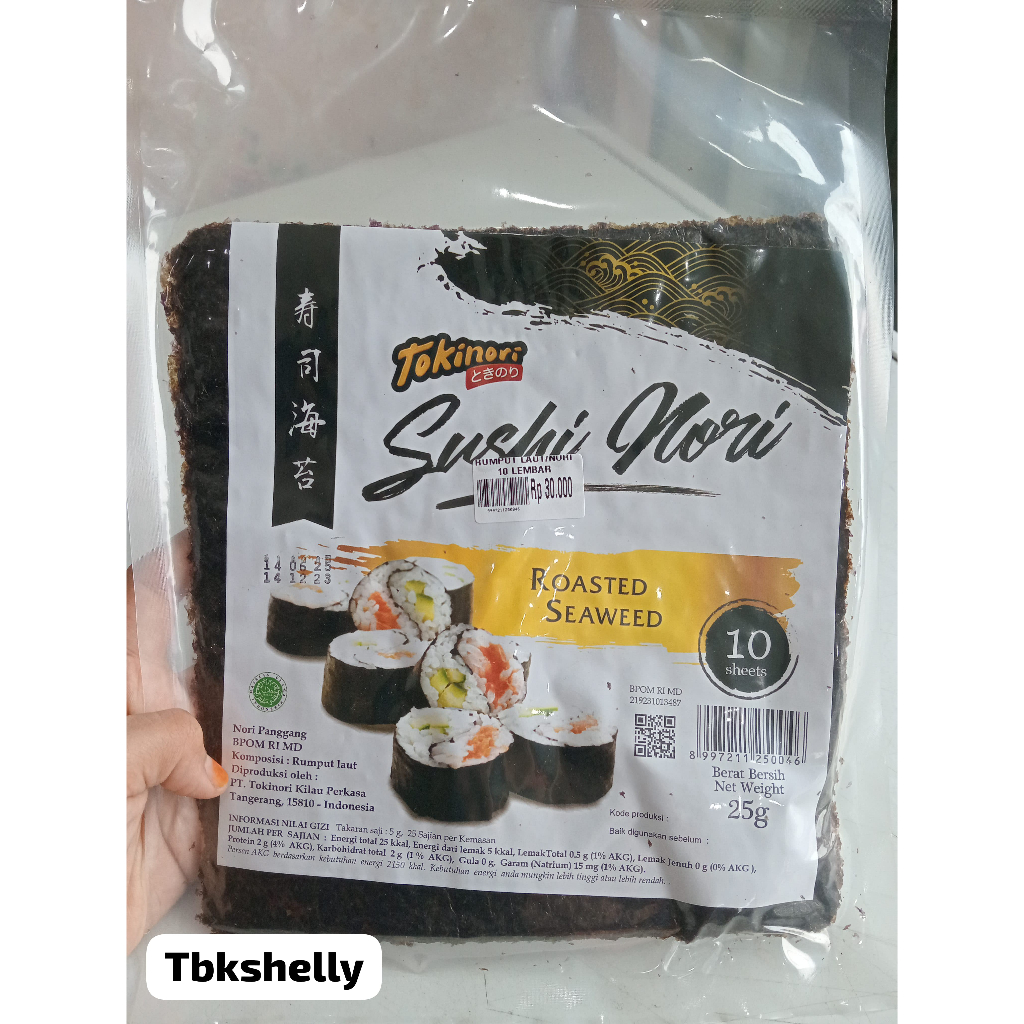 Jual Tokinori Sushi Nori Halal 10 Lembar Rumput Laut Kimbab Sushi ...
