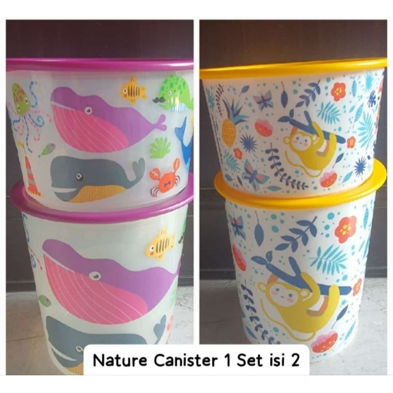 Jual Tupperware Nature Canister per set isi 2 ukuran 2ltr dan 940ml ...