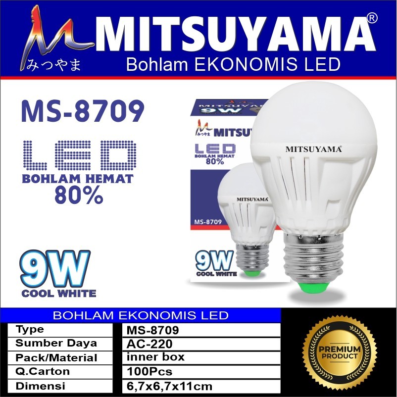 Jual Bohlam Ekonomis / Lampu LED Hemat ramah lingkungan Mitsuyama MS-8709 | Shopee Indonesia
