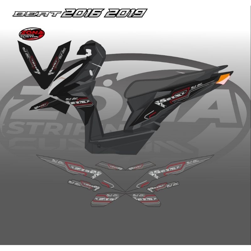 Jual Striping transparan Beat new esp 110 2016 2019 custom livery Bus ...
