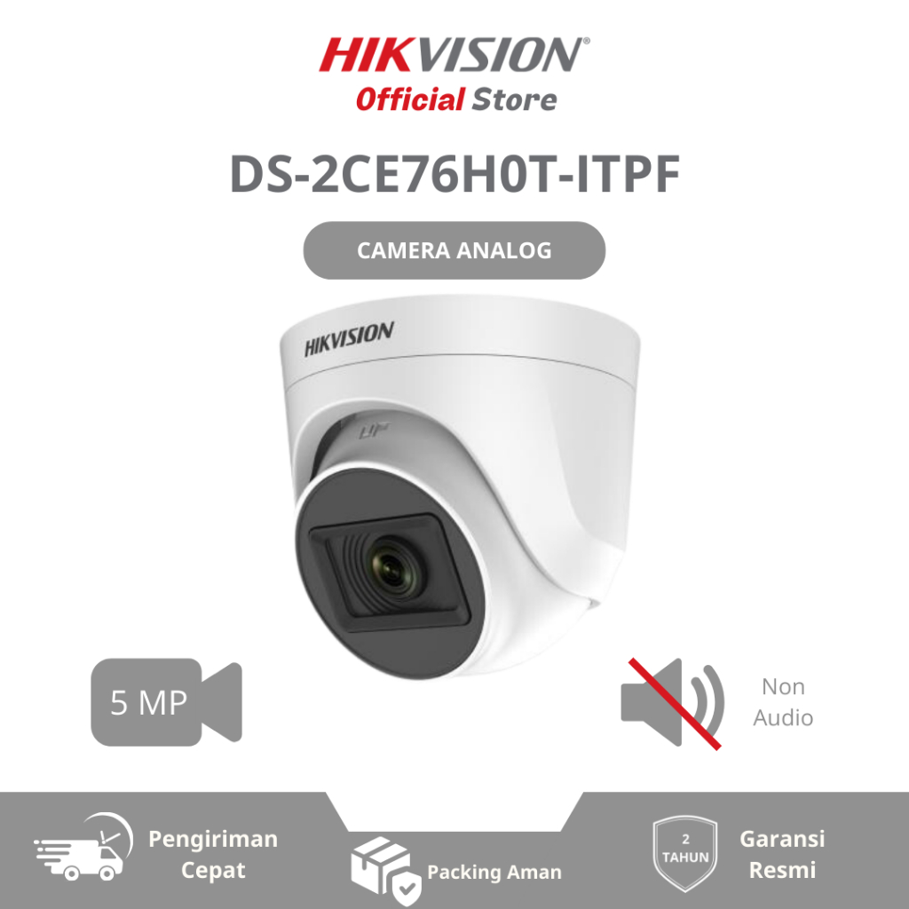 Jual HIKVISION - DS-2CE76H0T-ITPF Camera Analog CCTV 5 MP Indoor Fixed Turret Original | Shopee ...