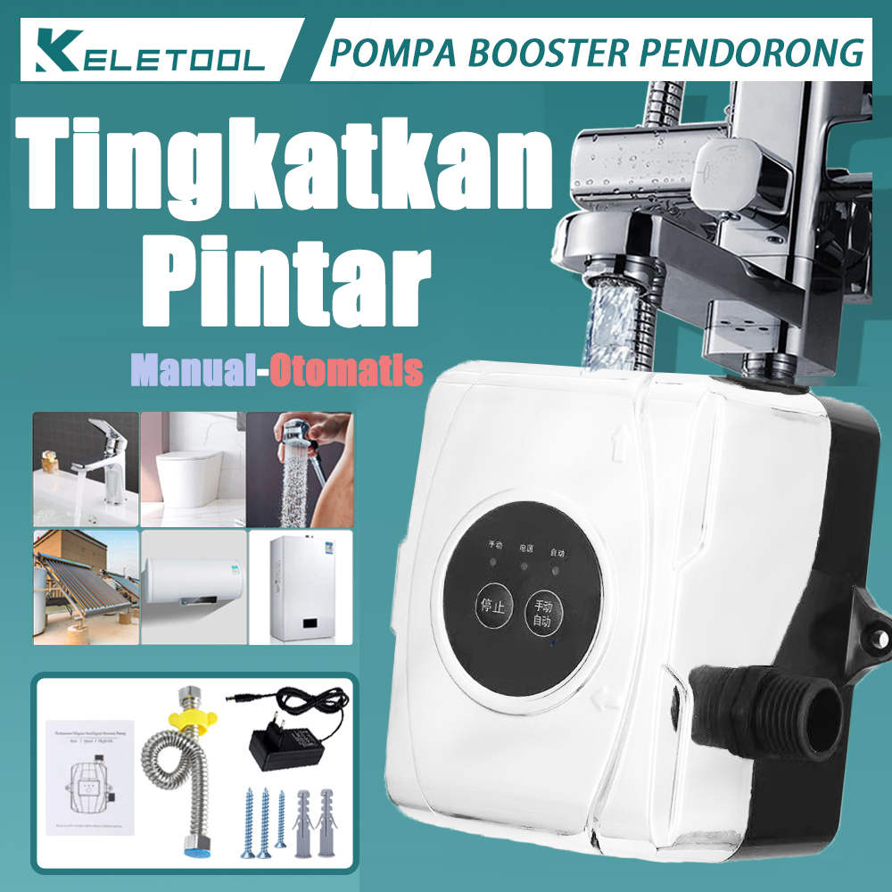 Jual 250W automatis pompa booster pendorong air shower 35L menit pump ...