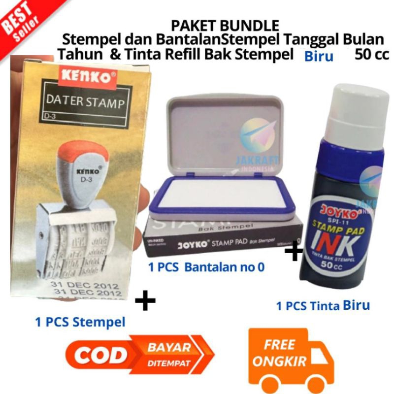 Jual [JIB] BAYAR DI TEMPAT PAKET Stempel DAN BANTALAN CETAK Tanggal ...