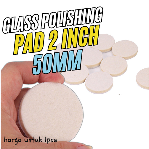 Jual Glass Felt 2 inch 50mm Busa Poles Kaca Mobil Polishing Pad Wool ...